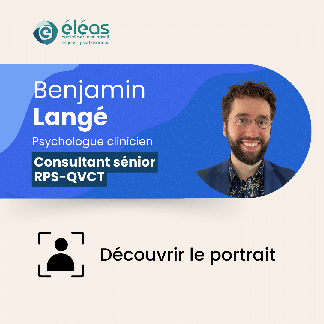 Portrait | Benjamin Langé, Psychologue clinicien et consultant sénior ...